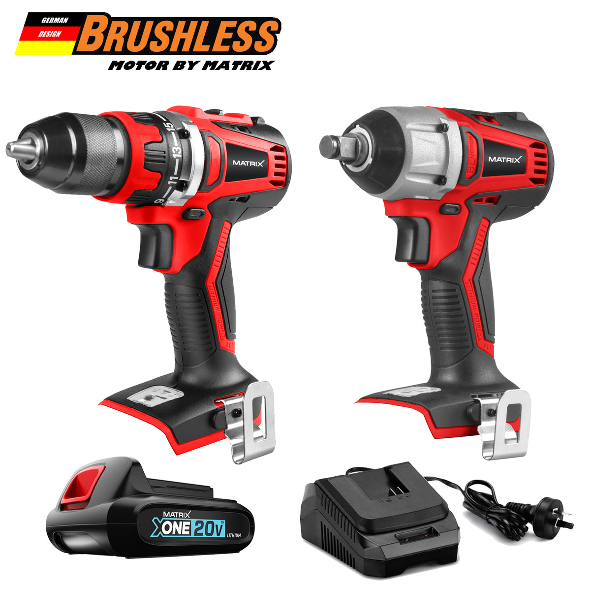 MATRIX 20V X-ONE Brushless Drill and Impact Wrench Combo Kit